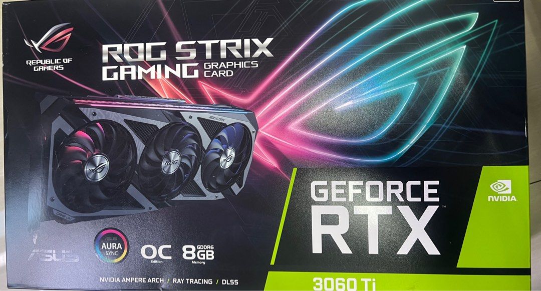 Asus Rog Rtx 3060 ti 8GB display card, 電腦＆科技, 桌上電腦 - Carousell