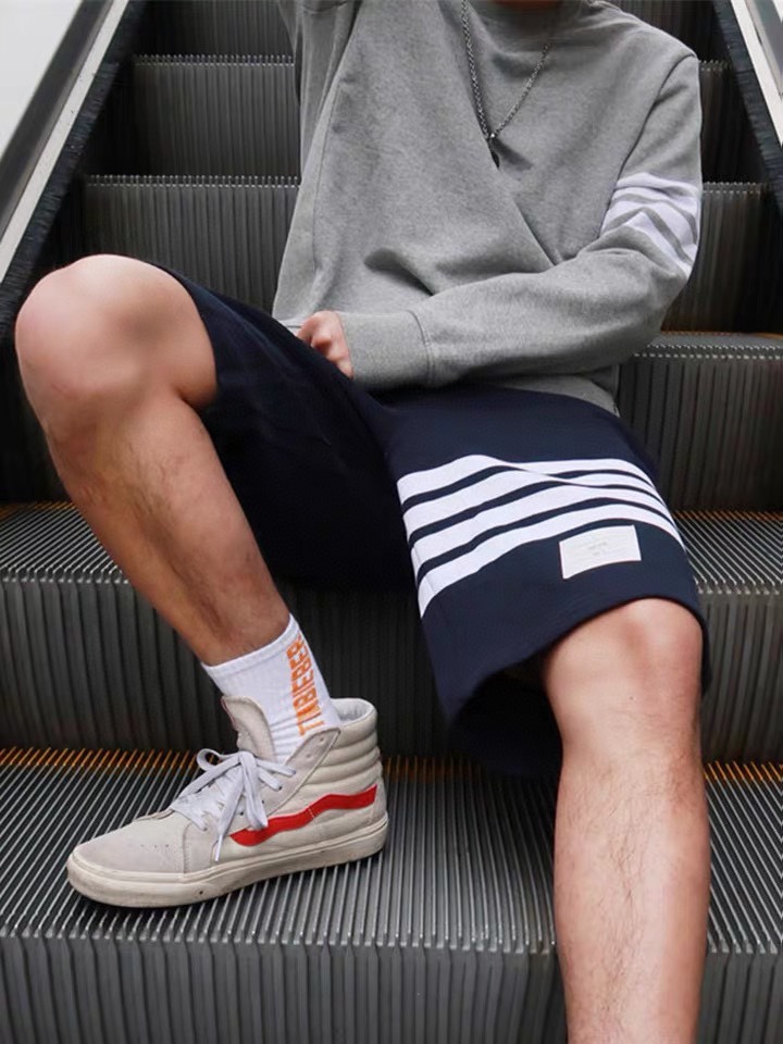 Authentic B three-bar pants, Men's Fashion, Bottoms, Shorts on Carousell