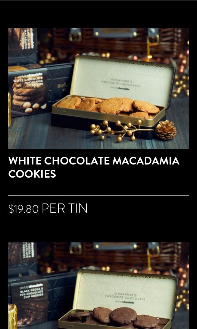 [FREE Gift]Awfully Chocolate White Chocolate Macadamia Cookies, Food ...