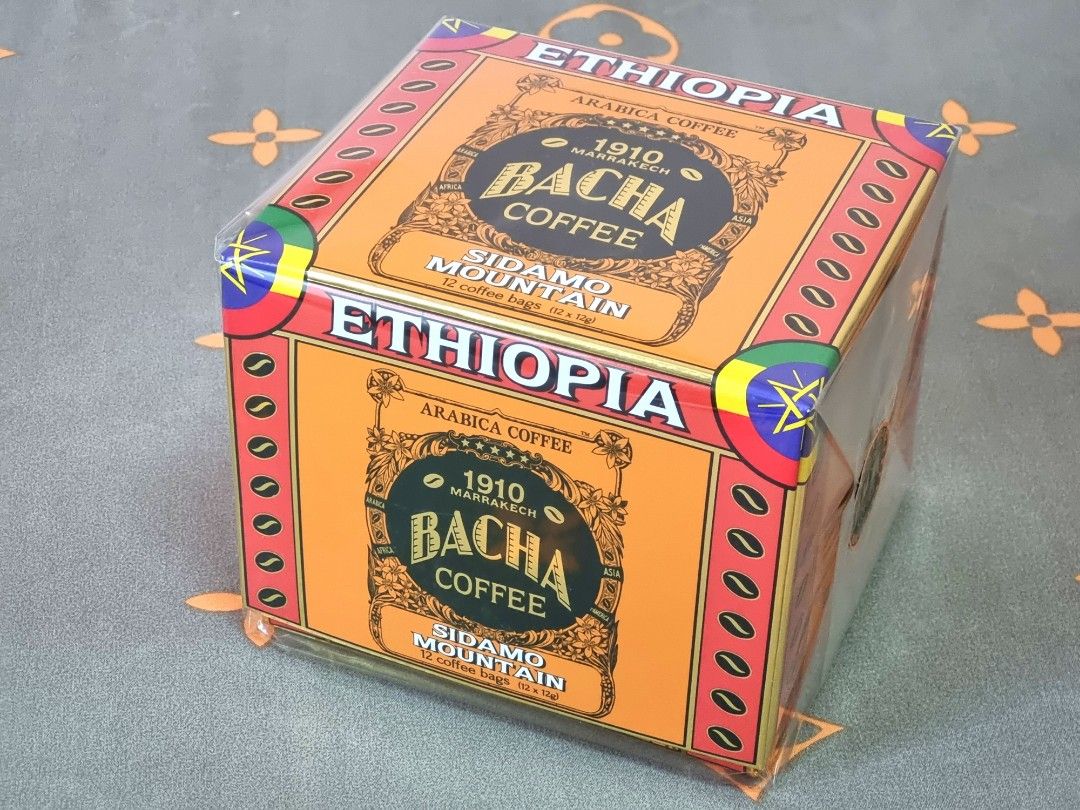 BACHA COFFEE Sidamo Mountain Ethiopia Single Origin 12 Bags, Food ...