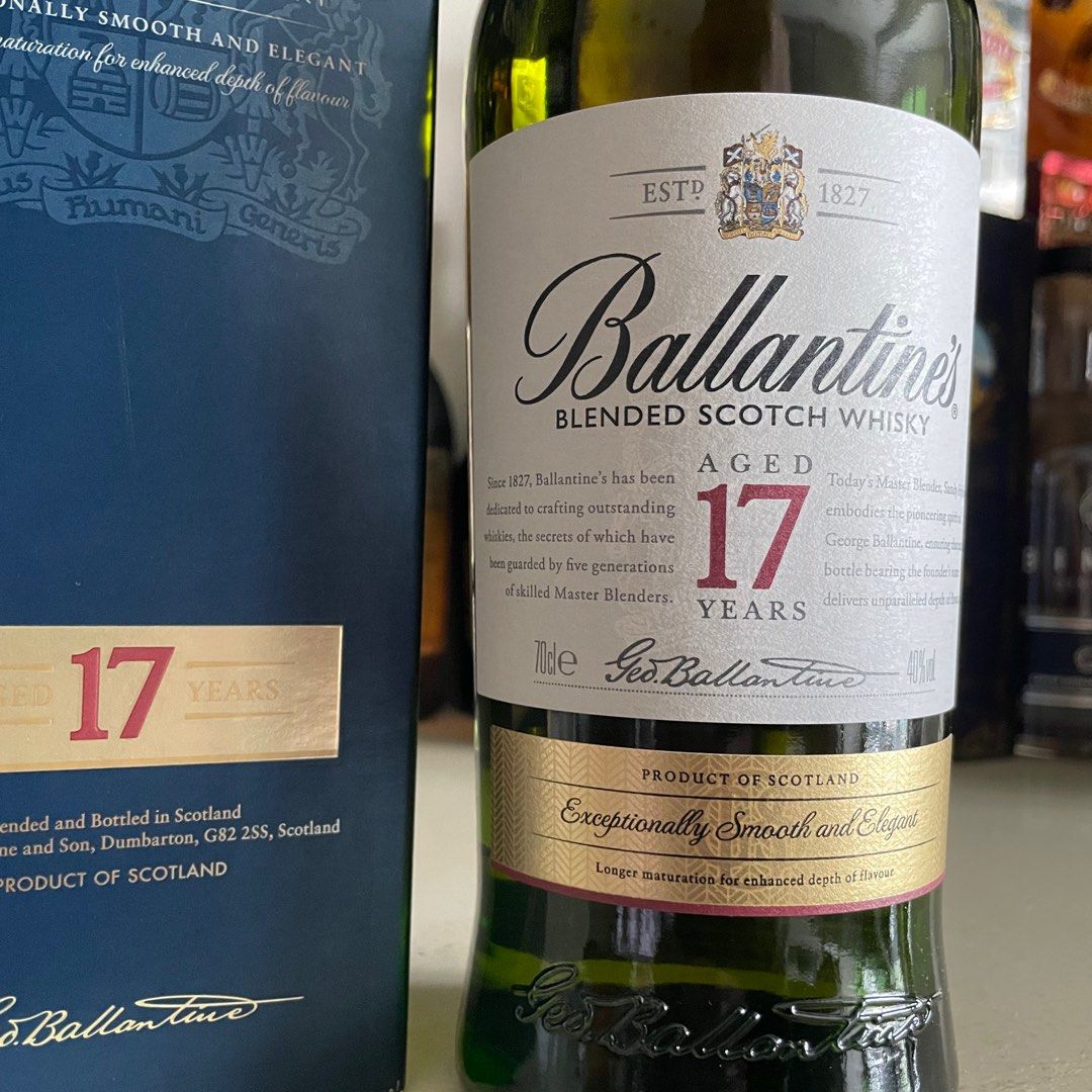 Ballantines 17 Whisky Scotch w box new 700ml, Food & Drinks, Beverages on Carousell
