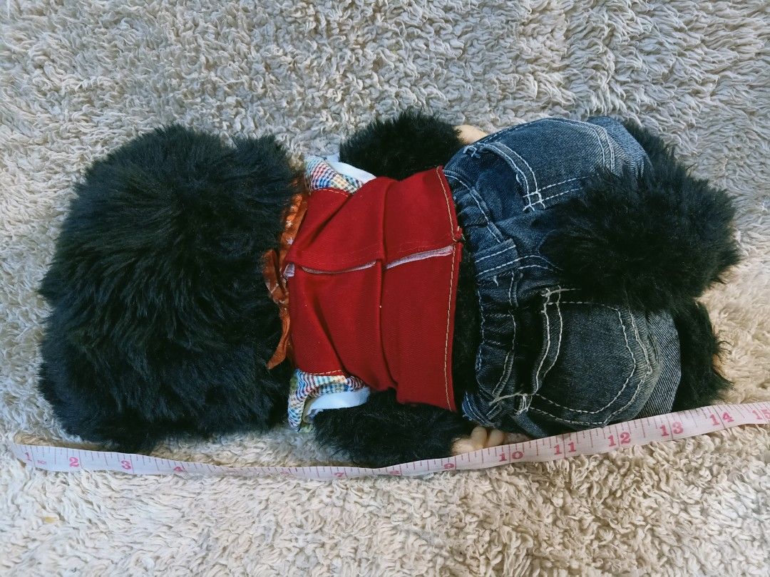 BIG SIZE RARE NYAMY BLACK CAT MONCHHICHI / MONCHICHI (15 inches ...