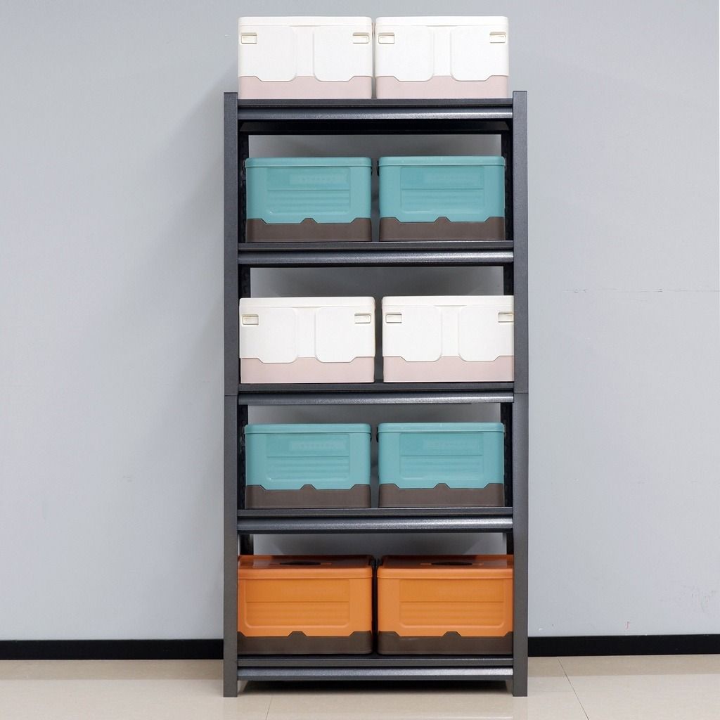 Black Metal Rack Shelves Racks 3/5 Layer All-steel Boltless Rack ...