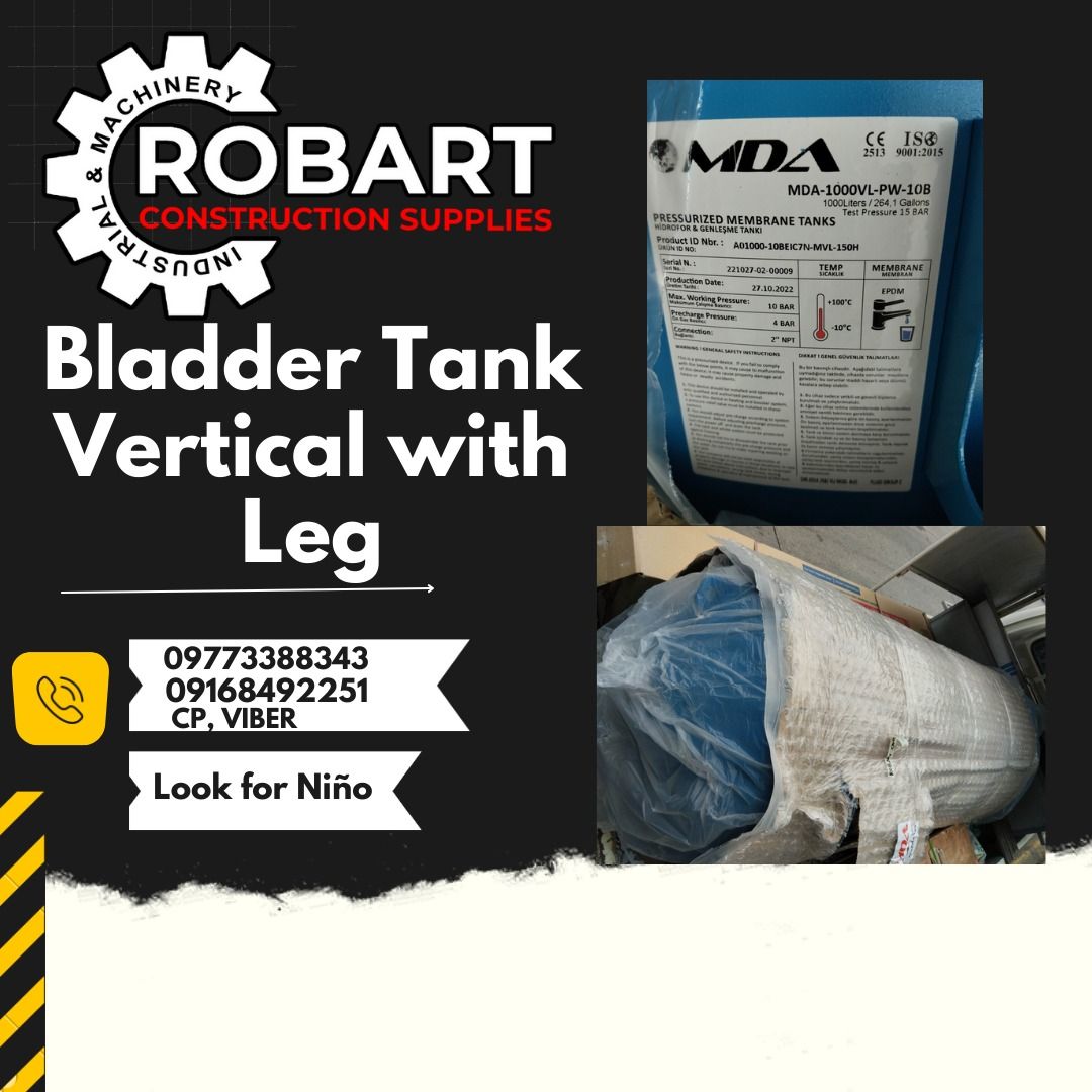 Bladder Tank Vertical with Leg, Commercial & Industrial, Construction ...
