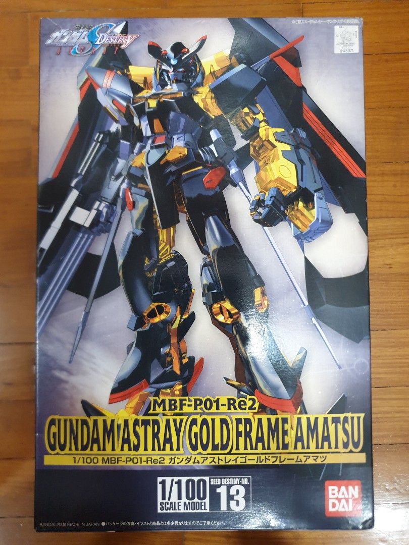 New Bandai 1/100 MBF-PO1-Re2 Gundam Astray Gold Frame Amatsu. Nt PG, MG, RG, HG, Hobbies & Toys ...