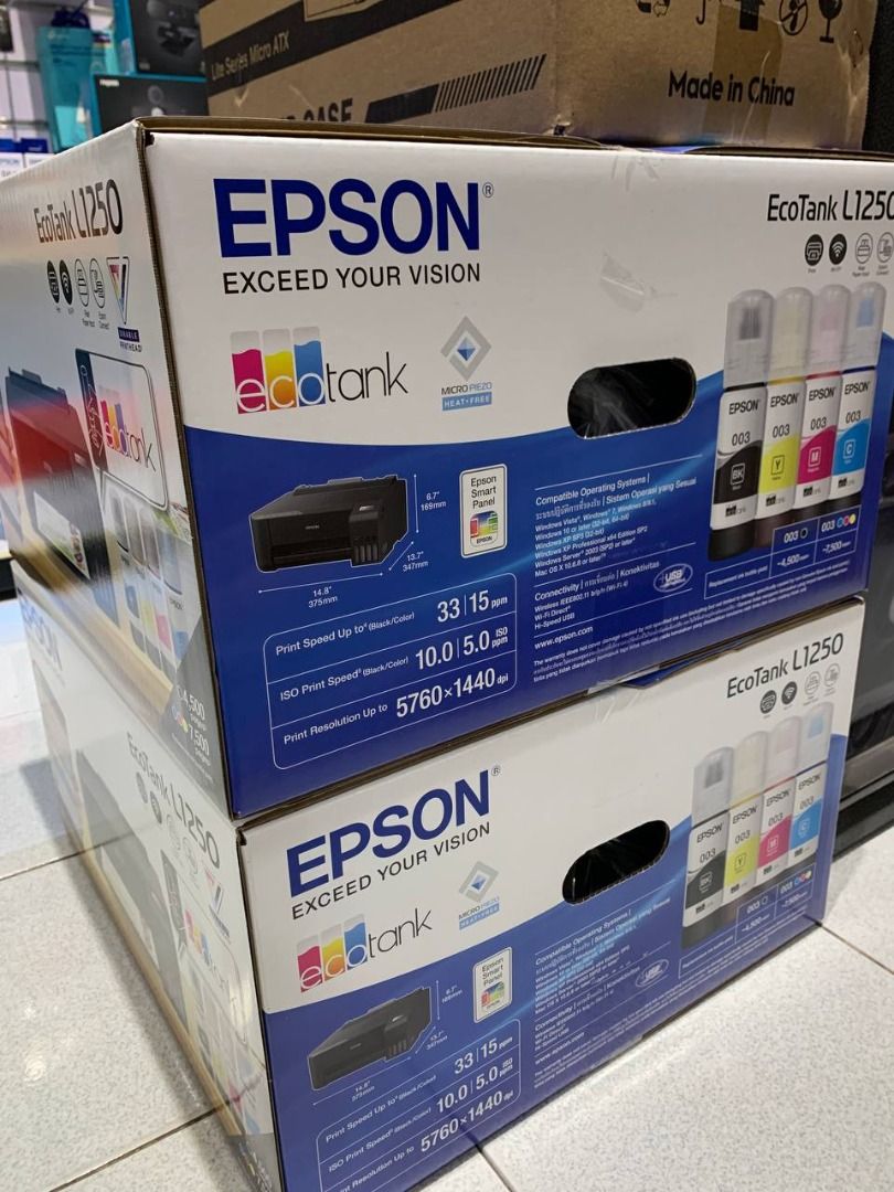 BRAND NEW!Epson EcoTank L1250 A4 Wi-Fi Ink Tank Printer, Computers ...