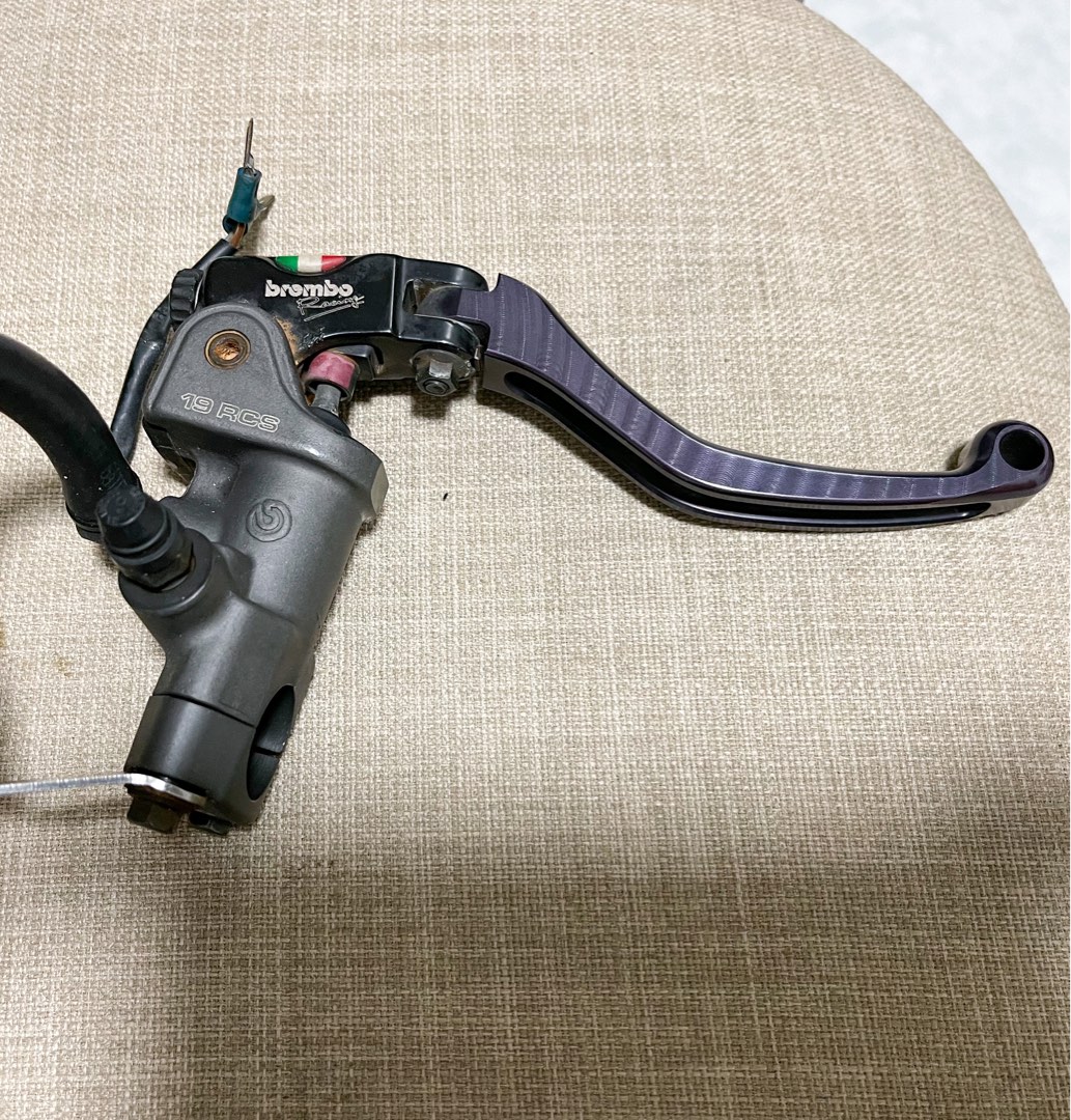 Brembo RCS19 Brake Master Cylinder Pump with Pazzo Racing Lever and ...