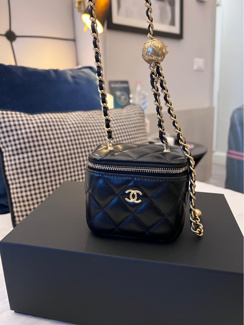 Chanel Mini Vanity Bag Pearl Crush, Luxury, Bags & Wallets on Carousell