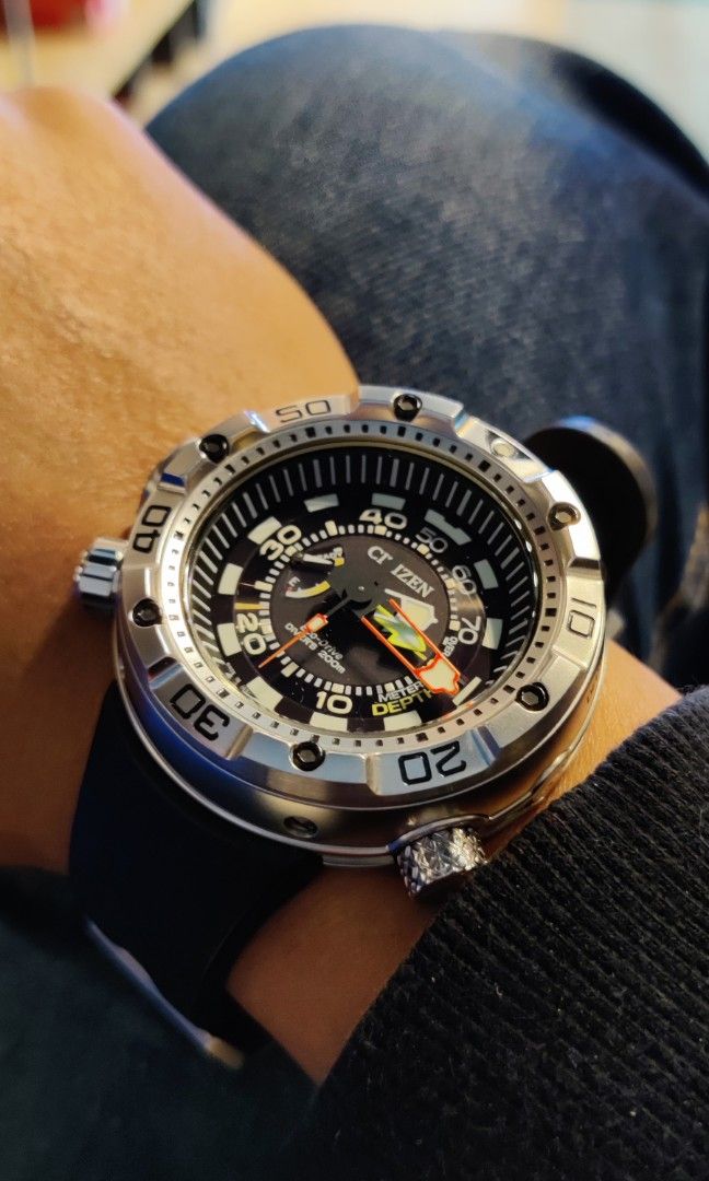 Citizen Eco-Drive Promaster Aqualand Men's Black Dial Diver Watch BN20 ...