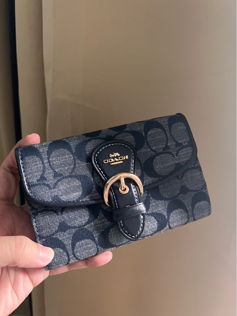Coach Bifold Wallet Denim, Women's Fashion, Bags & Wallets, Wallets ...