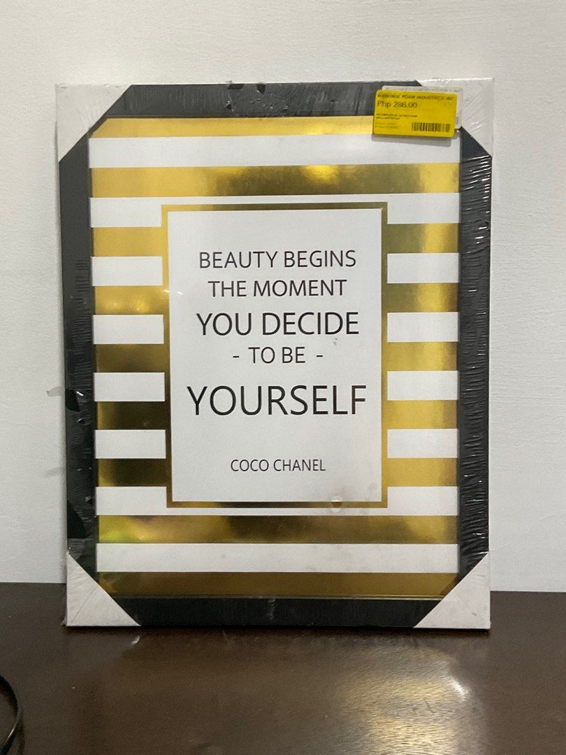 Coco Chanel Statement Frame, Furniture & Home Living, Home Decor, Frames & Pictures on Carousell