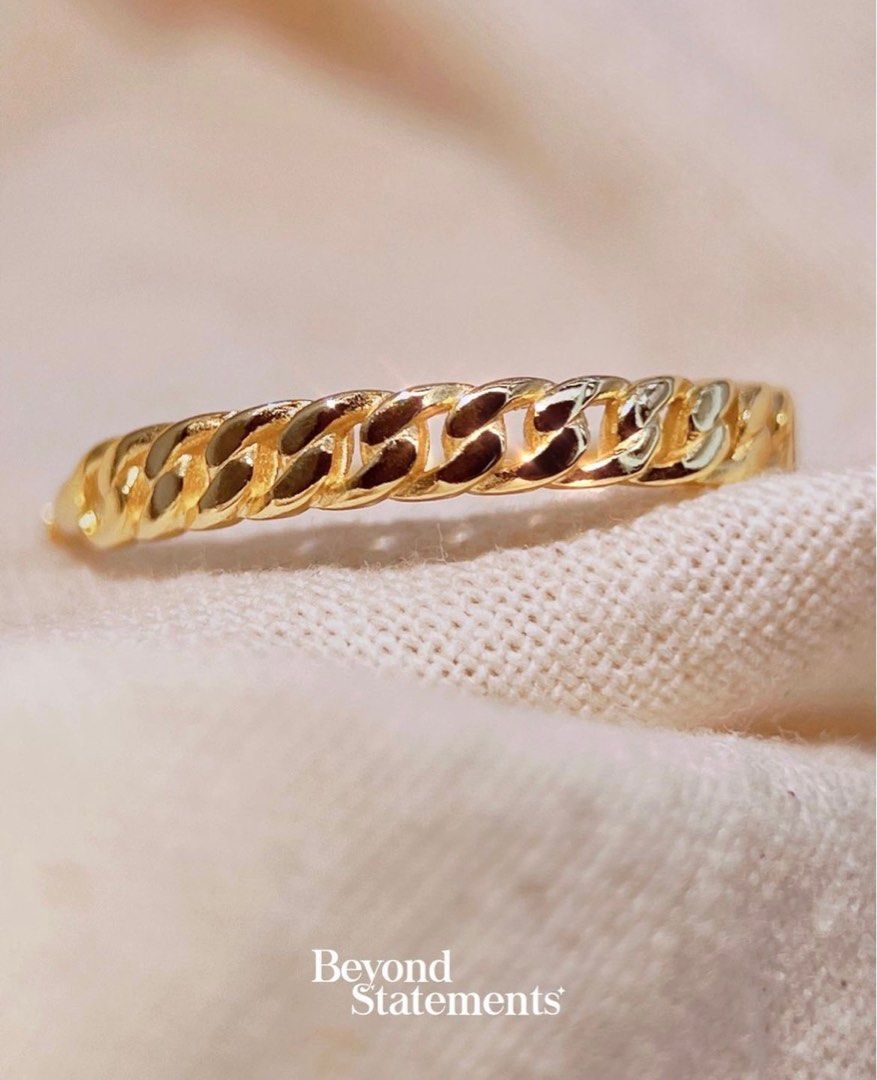 Beyond Statements curb chain stacker ring, Women's Fashion, Jewelry ...