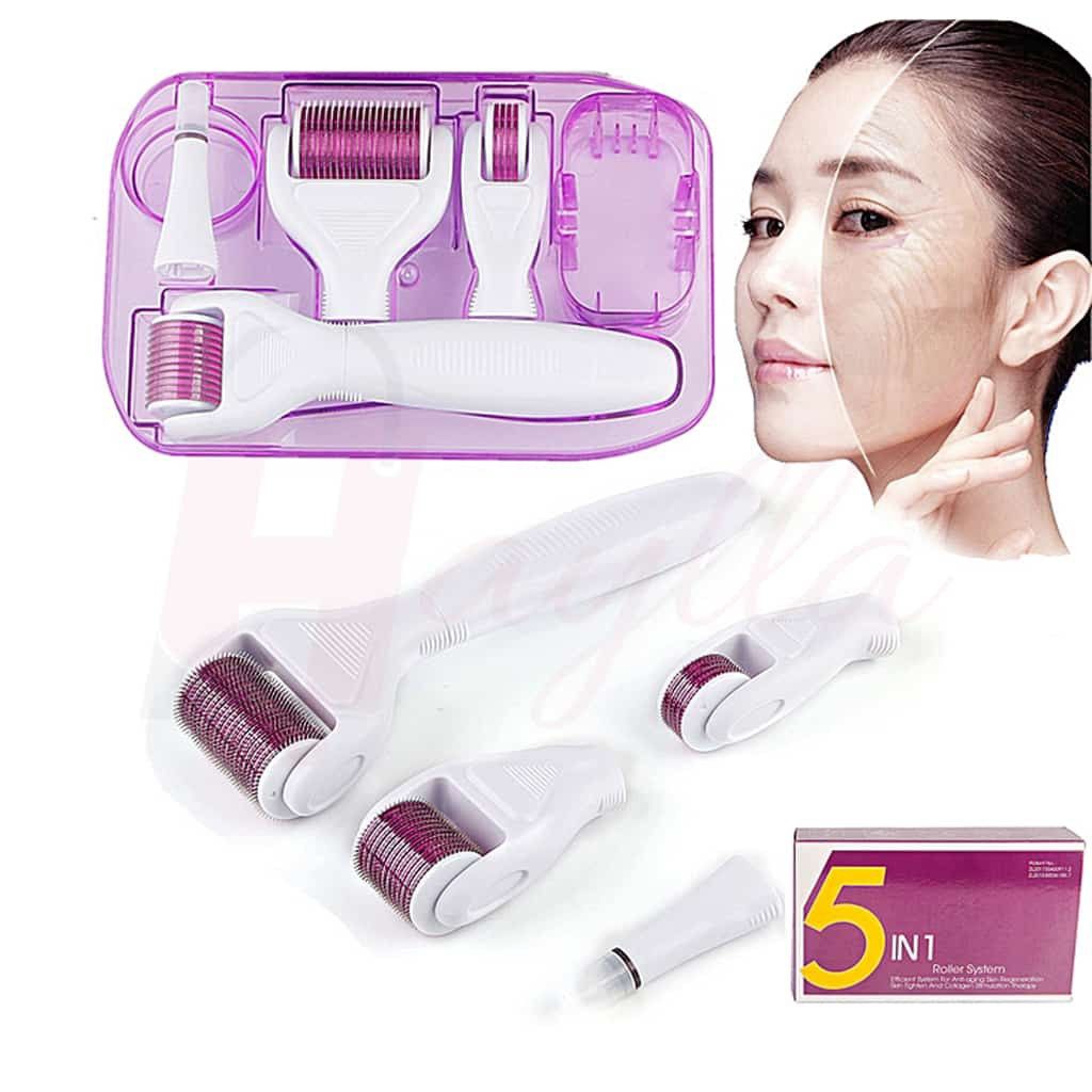 Derma Roller 5 in 1 Derma Rolling System Set Stainless Steel Needles ...