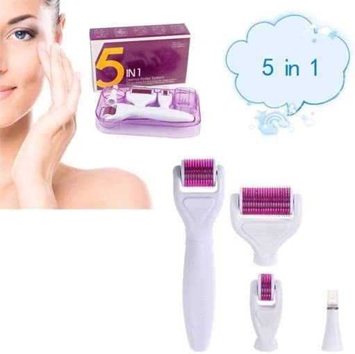 Derma Roller 5 in 1 Derma Rolling System Set Stainless Steel Needles ...