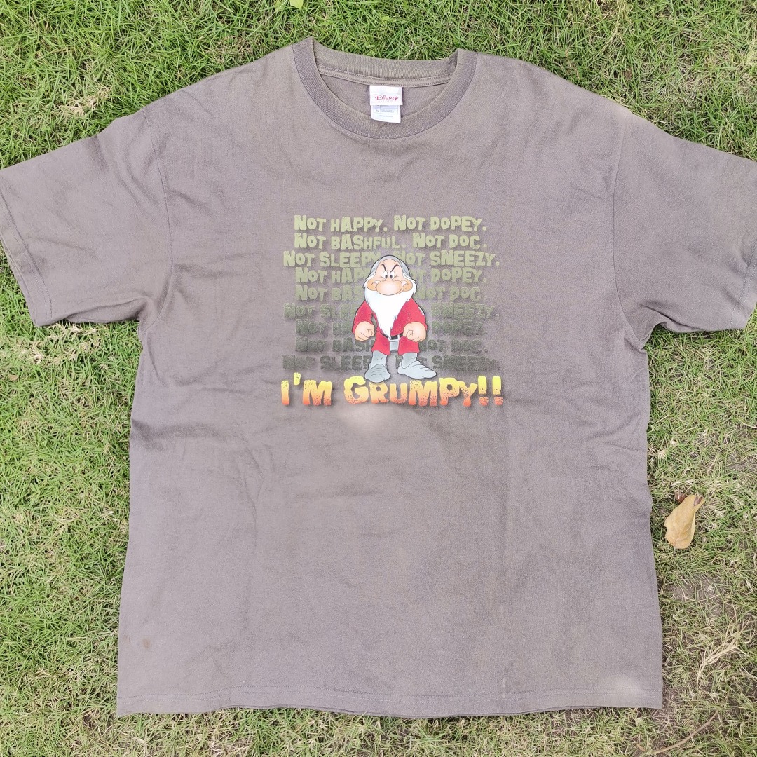 Disney (Heavy Tag) I'm Grumpy, Men's Fashion, Tops & Sets, Tshirts ...