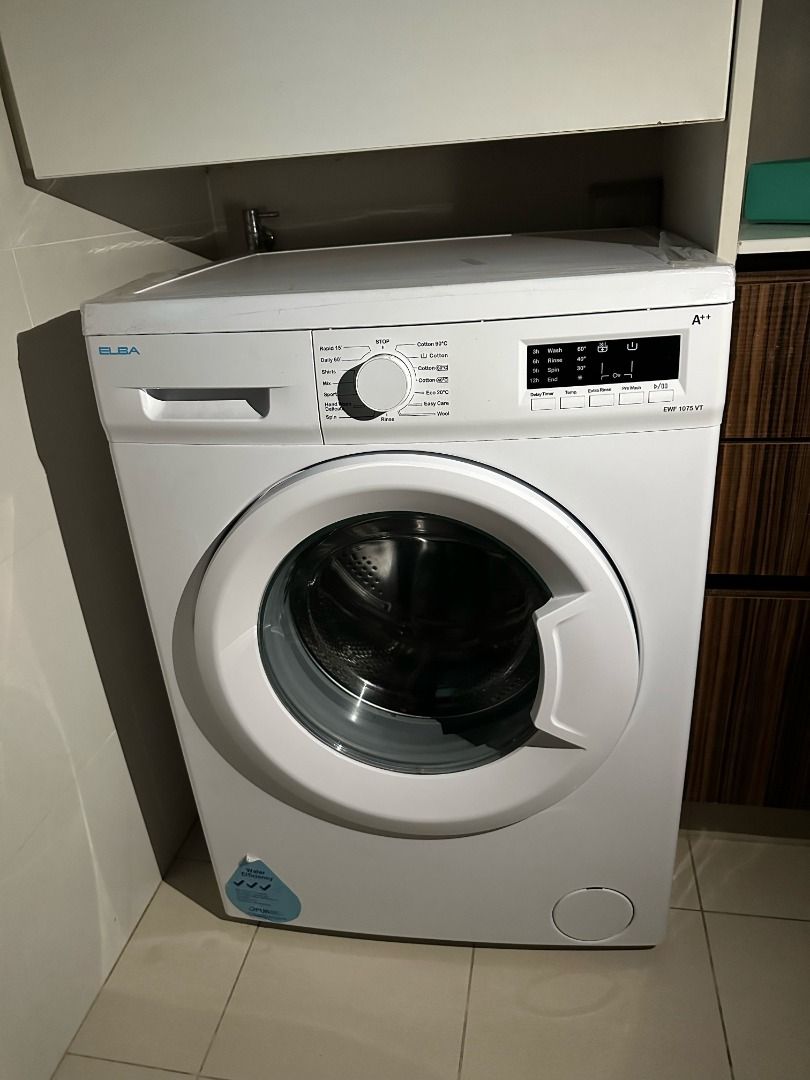 ELBA 7KG FRONT LOAD WASHING MACHINE - EWF1075VT, TV & Home Appliances ...