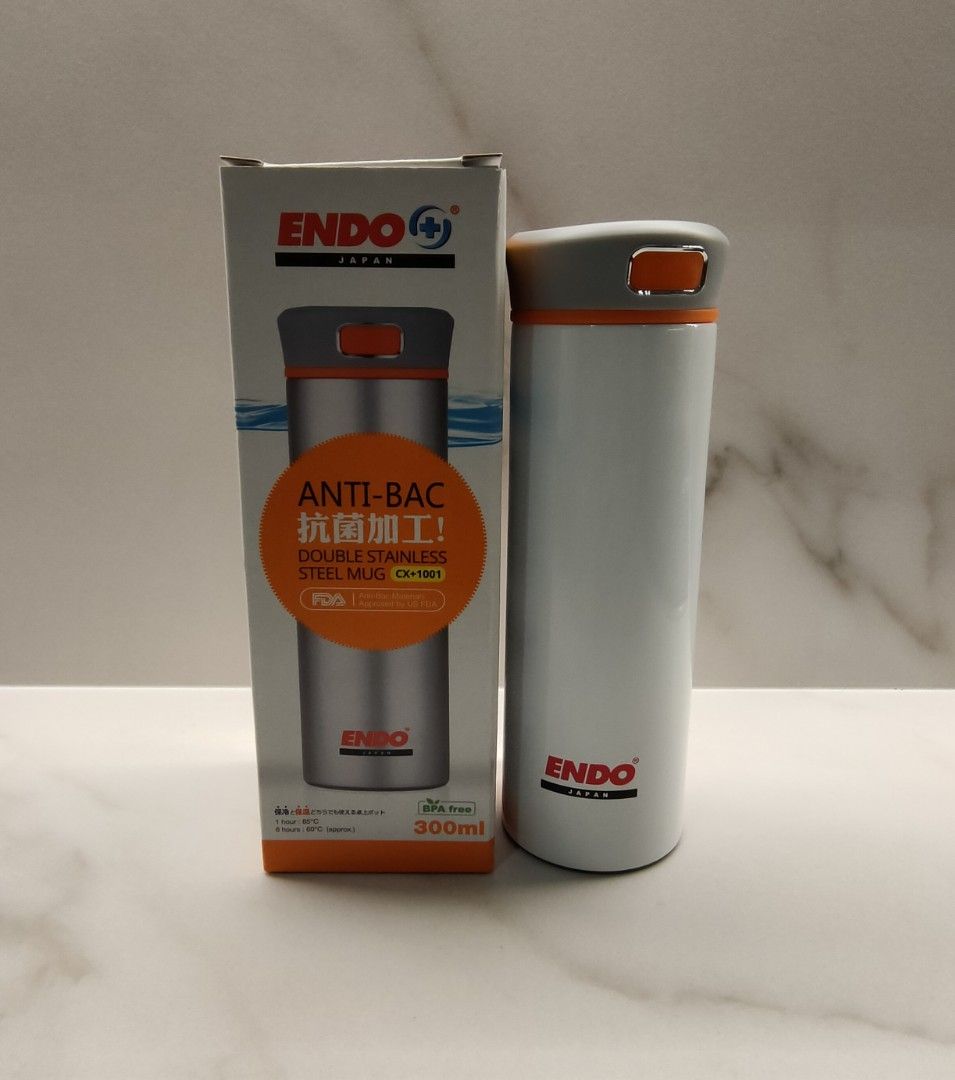 Endo Flask Japan Anti-Bacterial Double Stainless Steel Mug 300ml ...