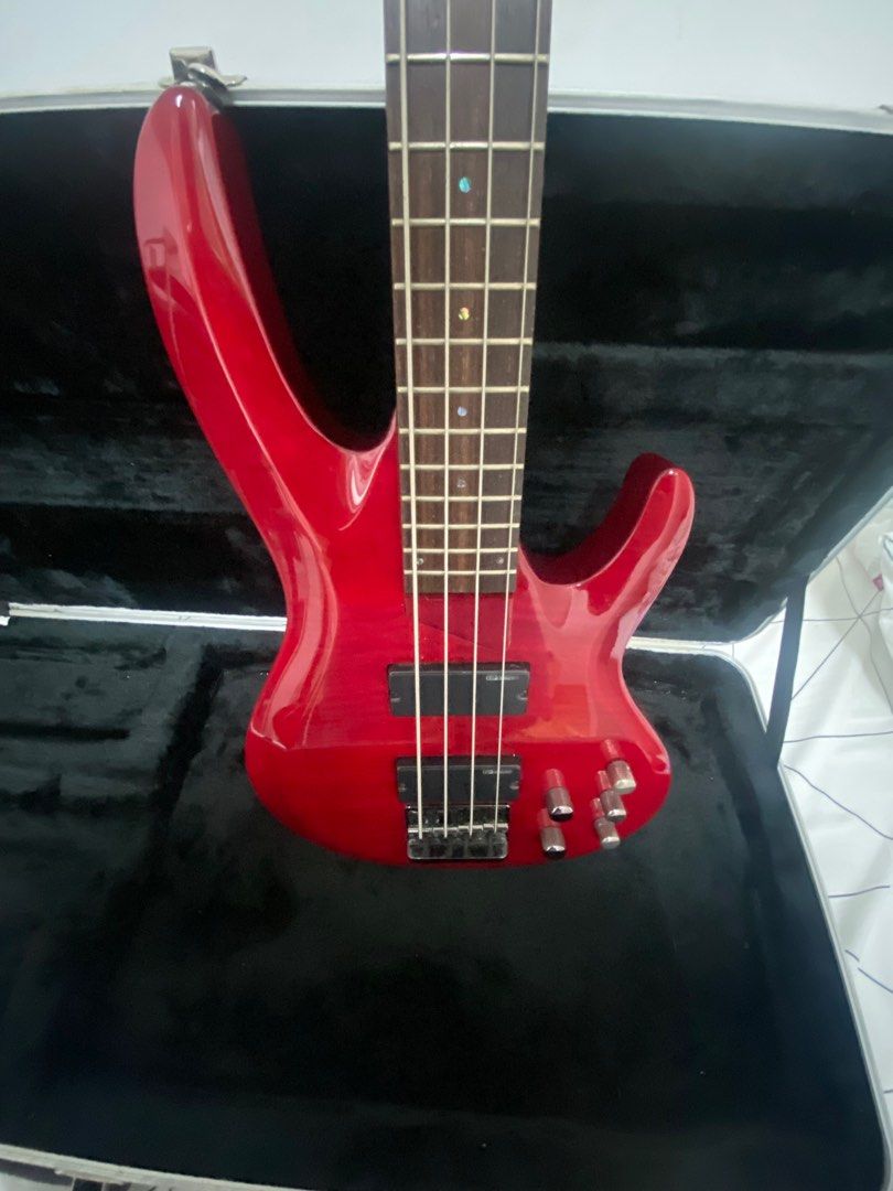 ESP LTD B-154 DX 4-String Thru Red with Hard Case, Hobbies & Toys ...