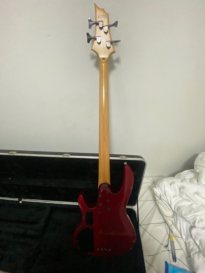 ESP LTD B-154 DX 4-String Thru Red with Hard Case, Hobbies & Toys ...