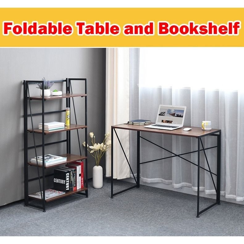 Foldable bookshelf, Furniture & Home Living, Furniture, Tables & Sets ...