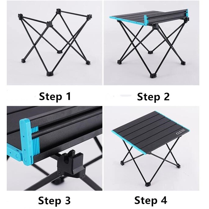 Foldable Table Portable Camping Ultralight Table Aluminum Collapsible ...