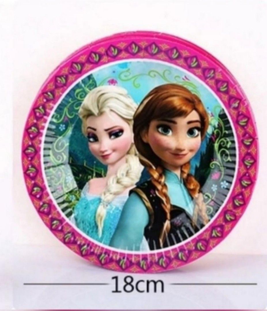 Frozen Paper plates plate Elsa Birthday Party, Hobbies & Toys ...