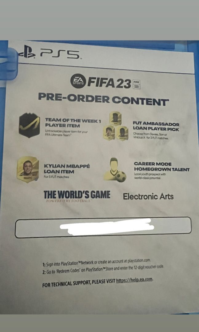 Fut code fifa 23 standard edition, Video Gaming, Gaming Accessories ...