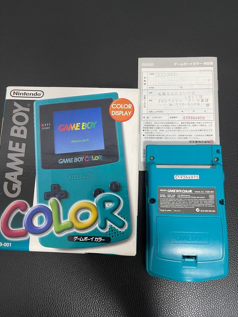 Gameboy Color - Teal with box, Video Gaming, Video Game Consoles ...