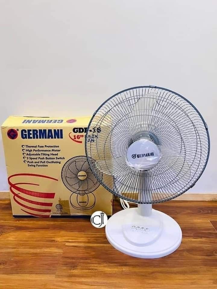 :GERMANI 3BLADE ELECTRIC DESK FAN, Furniture & Home Living, Lighting ...