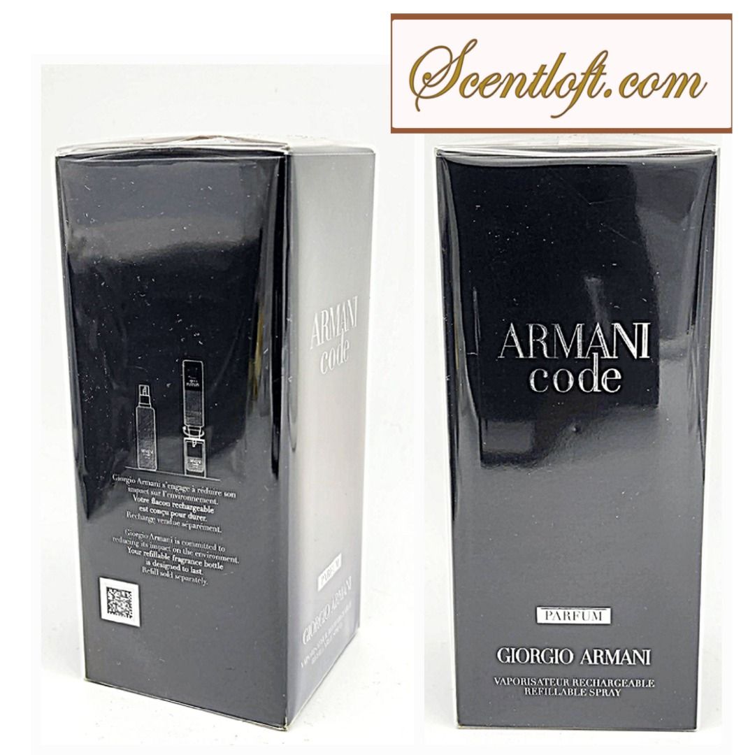 GIORGIO ARMANI Armani Code Parfum Refillable Spray 125ml BNIB (Free ...