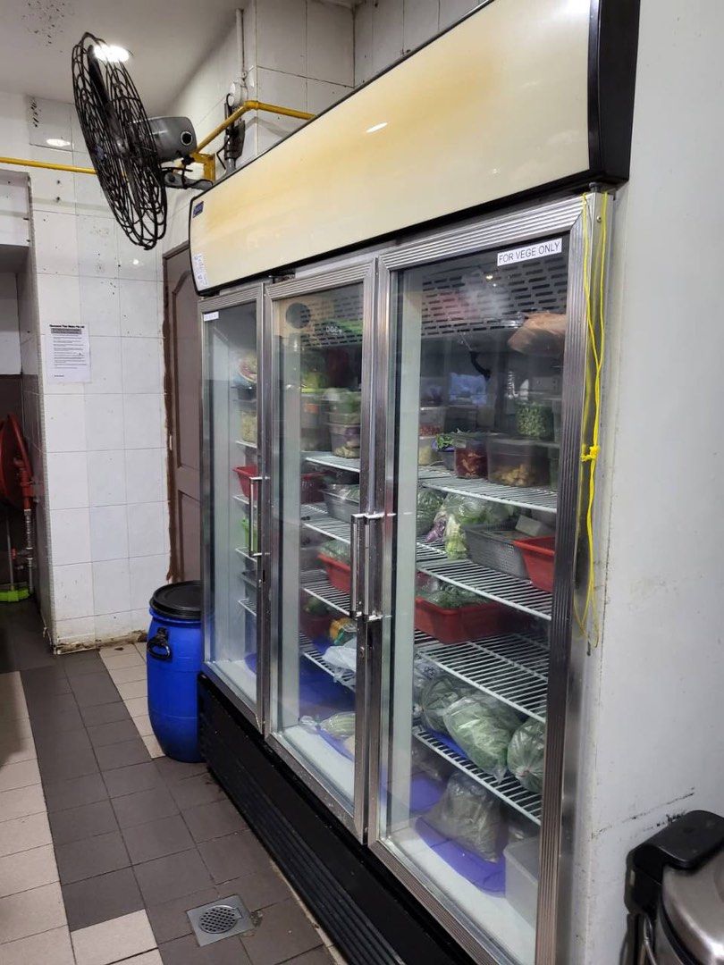 Glass door kitchen chiller / fridge, TV & Home Appliances, Kitchen ...