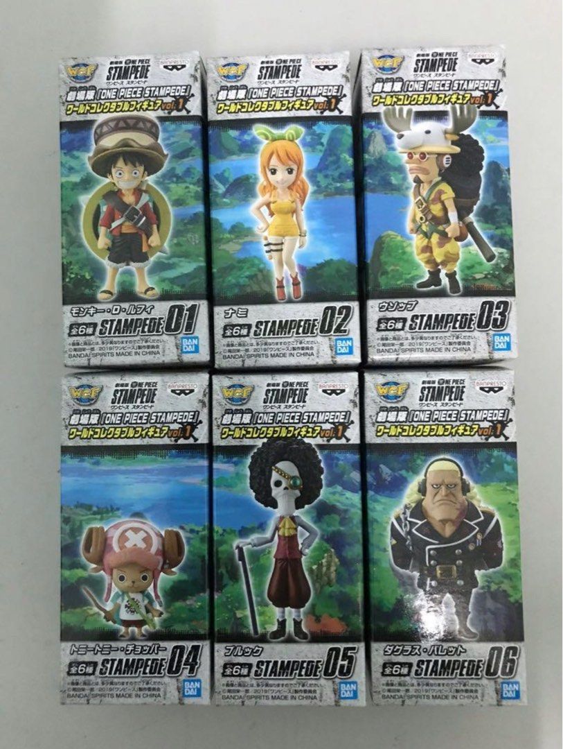 [GOLD STICKER] One Piece WCF Vol 1 Movie Version Stampede Complete Set (6 piece), Hobbies & Toys ...