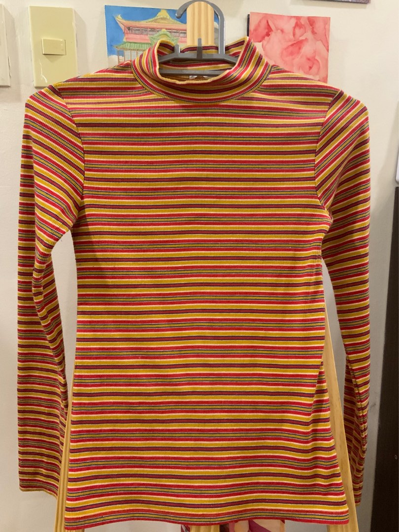 GU Japan - Retro Longsleeve Turtleneck top, Women's Fashion, Tops ...
