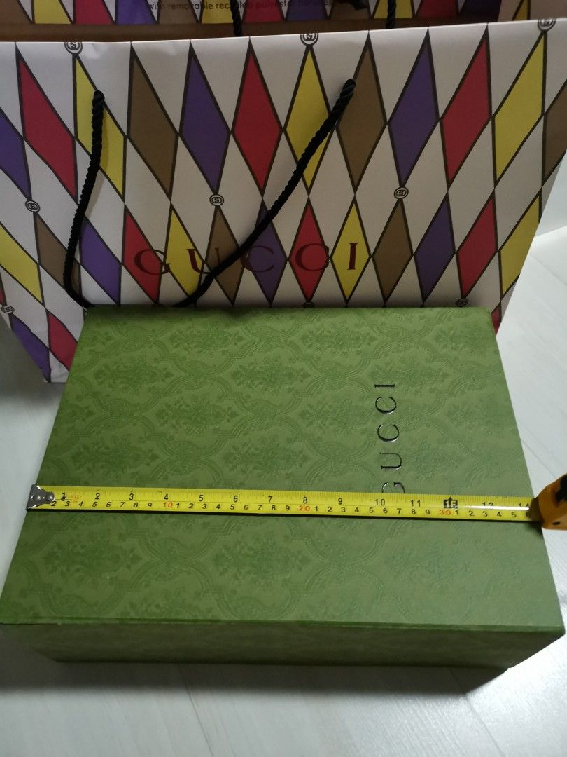 Gucci paper bag and box authentic, Luxury, Accessories on Carousell