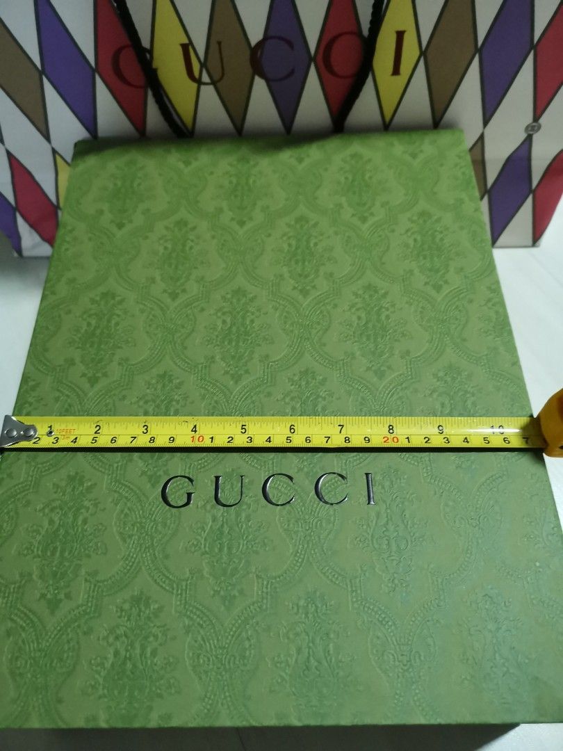Gucci paper bag and box authentic, Luxury, Accessories on Carousell