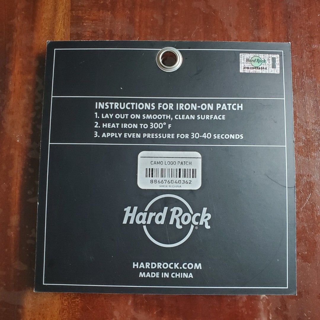 Hard Rock Cafe - Camo (Iron-On Patch), Luxury, Accessories on Carousell