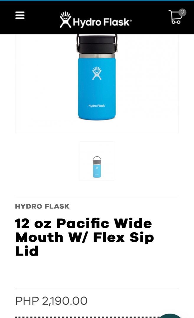 Hydro Flask - 12oz Pacific Wide Mouth w/ Hydro Flip, Furniture & Home ...