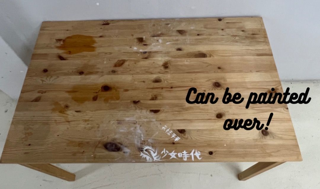 IKEA solid pine wood INGO table, Furniture & Home Living, Furniture ...