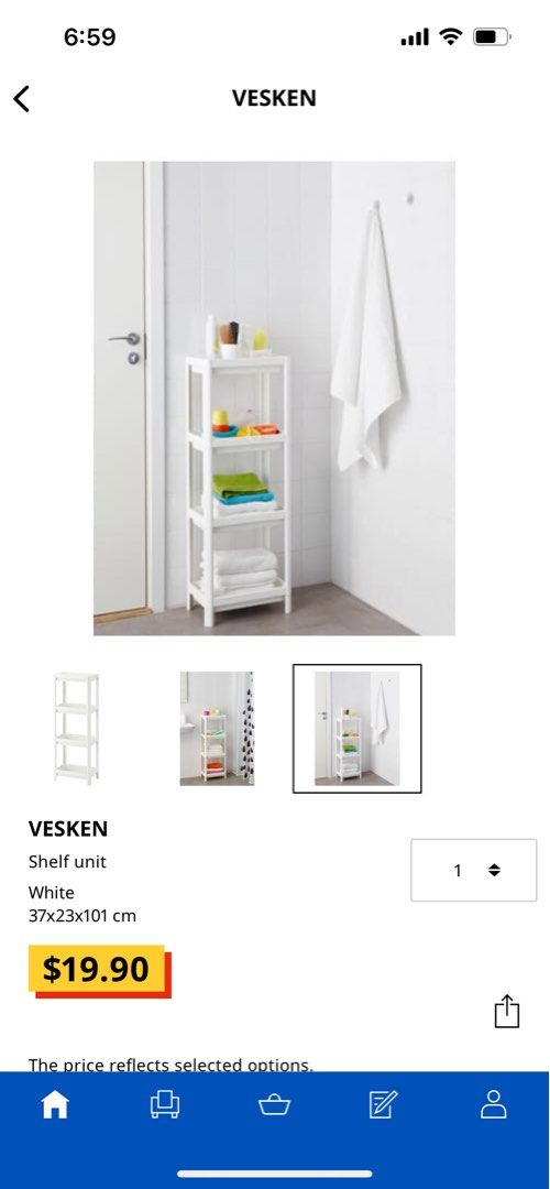 IKEA Vesken Shelf, Furniture & Home Living, Furniture, Shelves ...