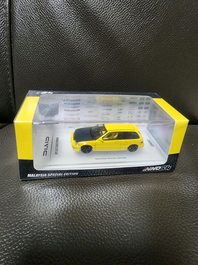Inno64 1:64 Honda Civic EF9 SIR Yellow Malaysia Special Edition, 興趣及遊戲 ...
