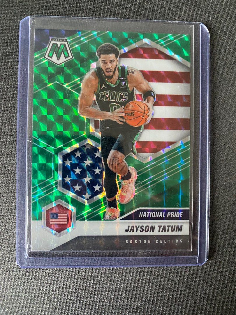 Jayson Tatum 2020-21 Mosaic Basketball National Pride Green, Hobbies ...
