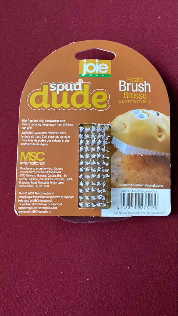 Joie Spud Dude Potato Brush, Furniture & Home Living, Kitchenware ...
