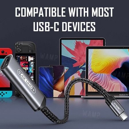 JSAUX 2-IN-1 Steam Deck USB C to HDMI Adapter & Charger 4K@60Hz Type-C ...