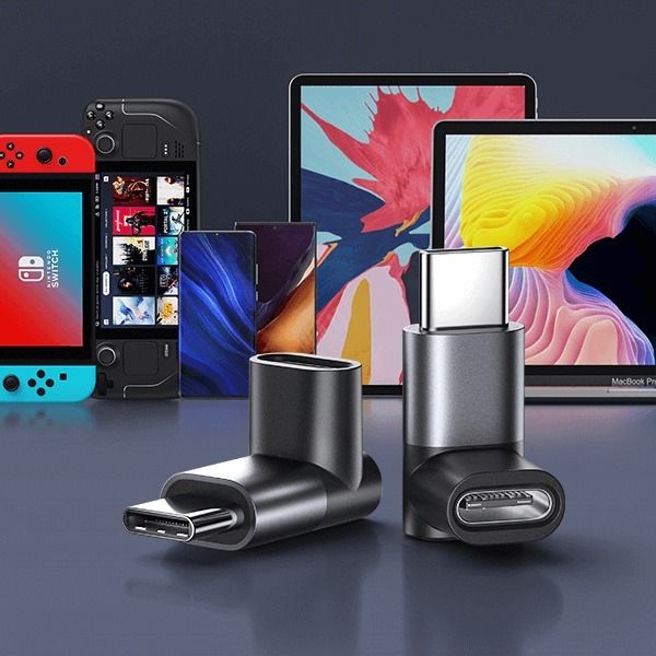 JSAUX 90 Degree Right Angle USB-C Male to USB-C Female Adapter (2-PACK ...