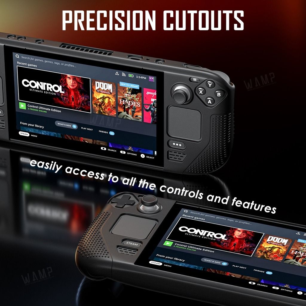 JSAUX Steam Deck Ergonomic Protective Case Soft Silicon Anti-Slip ...