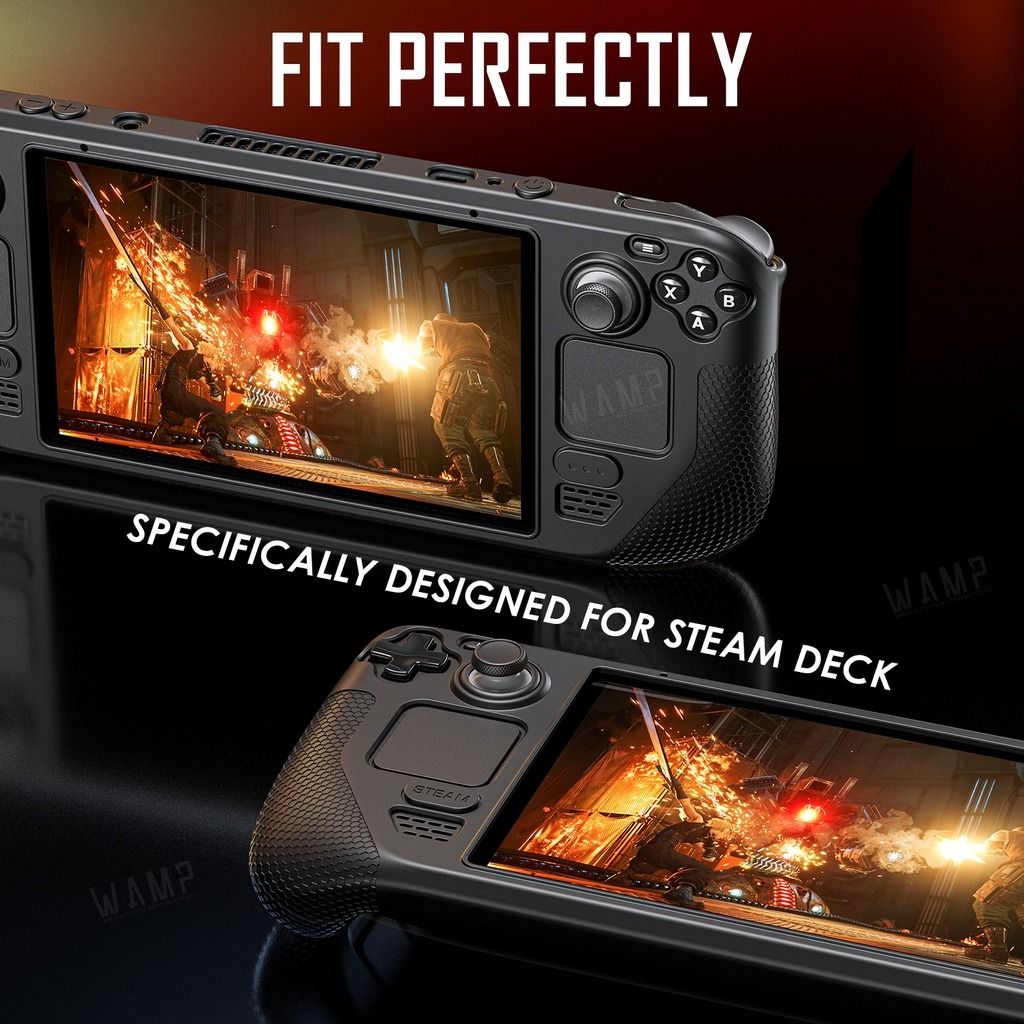 JSAUX Steam Deck Ergonomic Protective Case Soft Silicon Anti-Slip ...