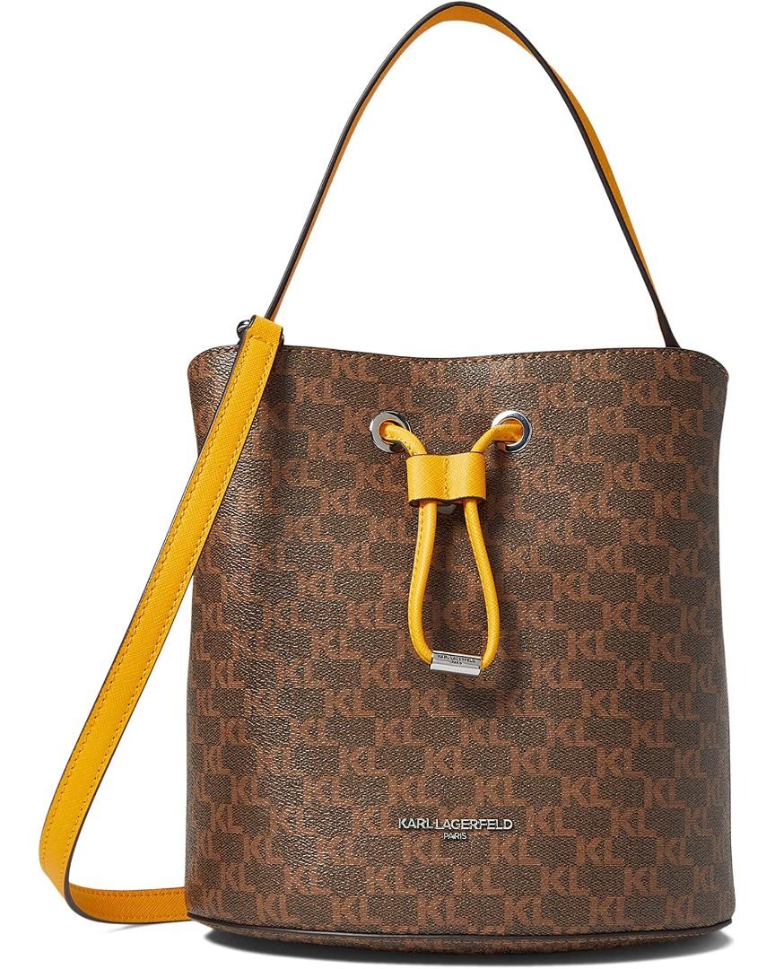 Karl Lagerfeld Paris Adele Bucket In Mango, Luxury, Bags & Wallets on ...