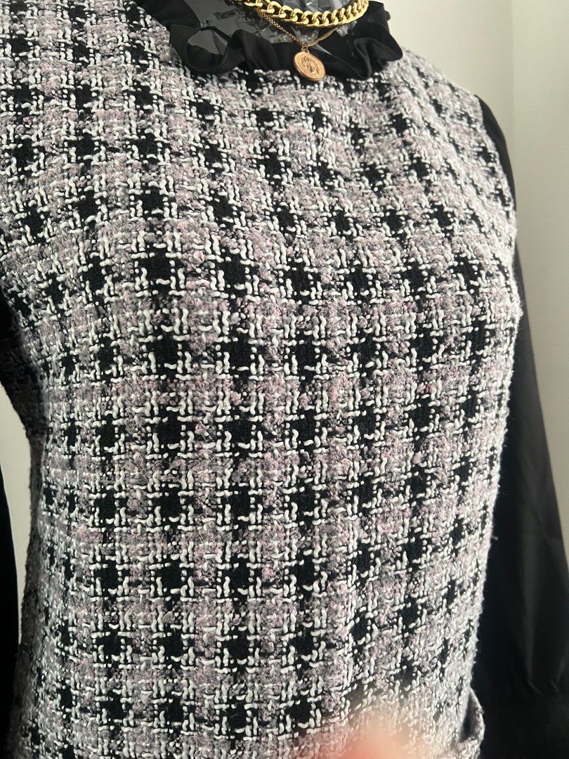 Korean Tweed dress, Women's Fashion, Dresses & Sets, Dresses on Carousell