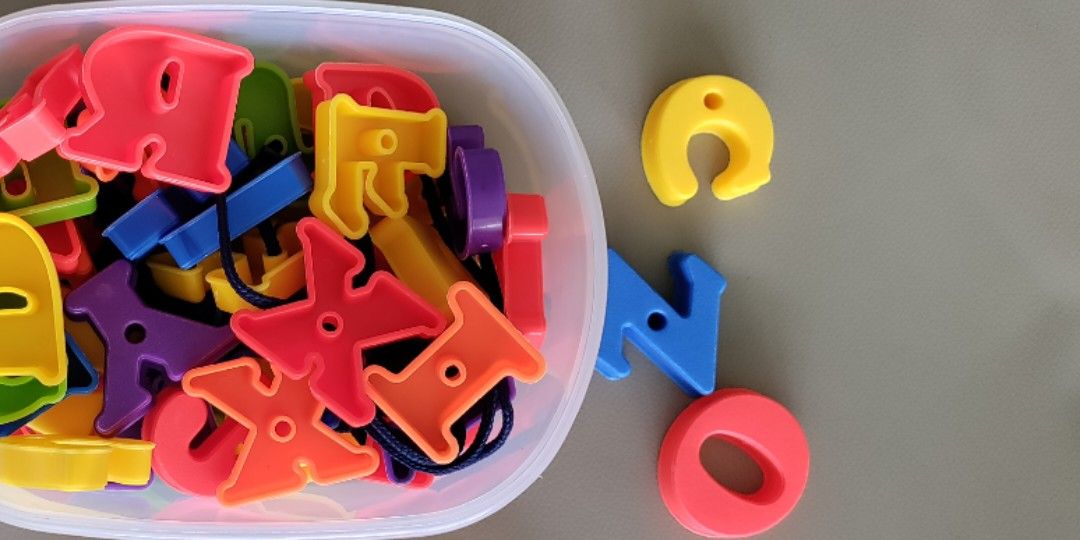 Large alphabet shapes w threading feature, Babies & Kids, Infant ...