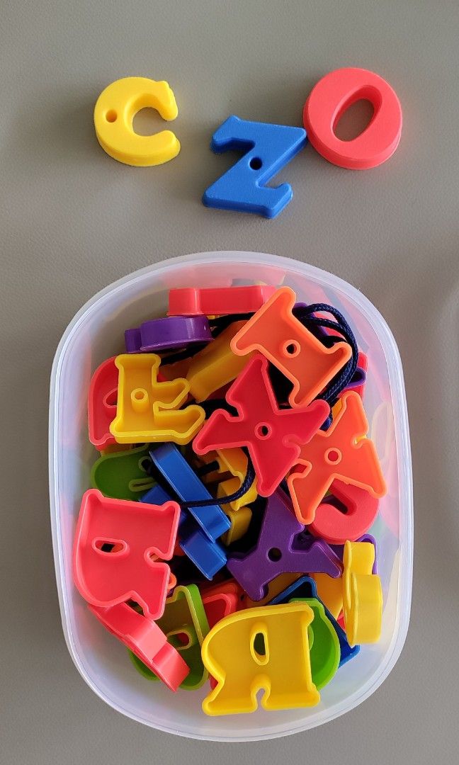 Large alphabet shapes w threading feature, Babies & Kids, Infant ...